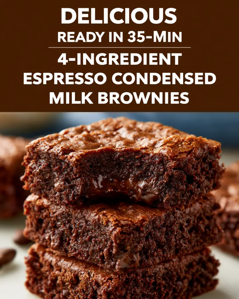 3-Ingredient Condensed Milk Brownies (Easy Viral Format)